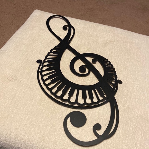 Wall Decor | Treble Clef Wall Decor In Black | Poshmark
